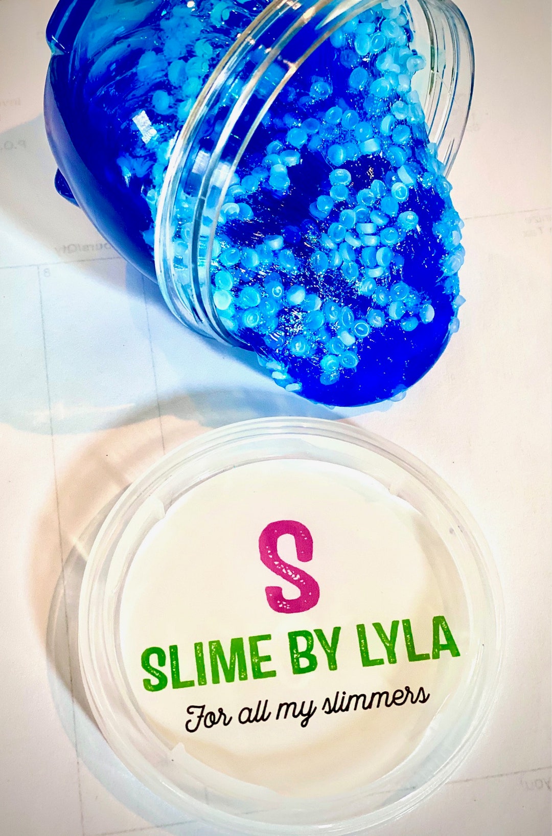 Crystal Deep Ocean Blue Slime - Etsy