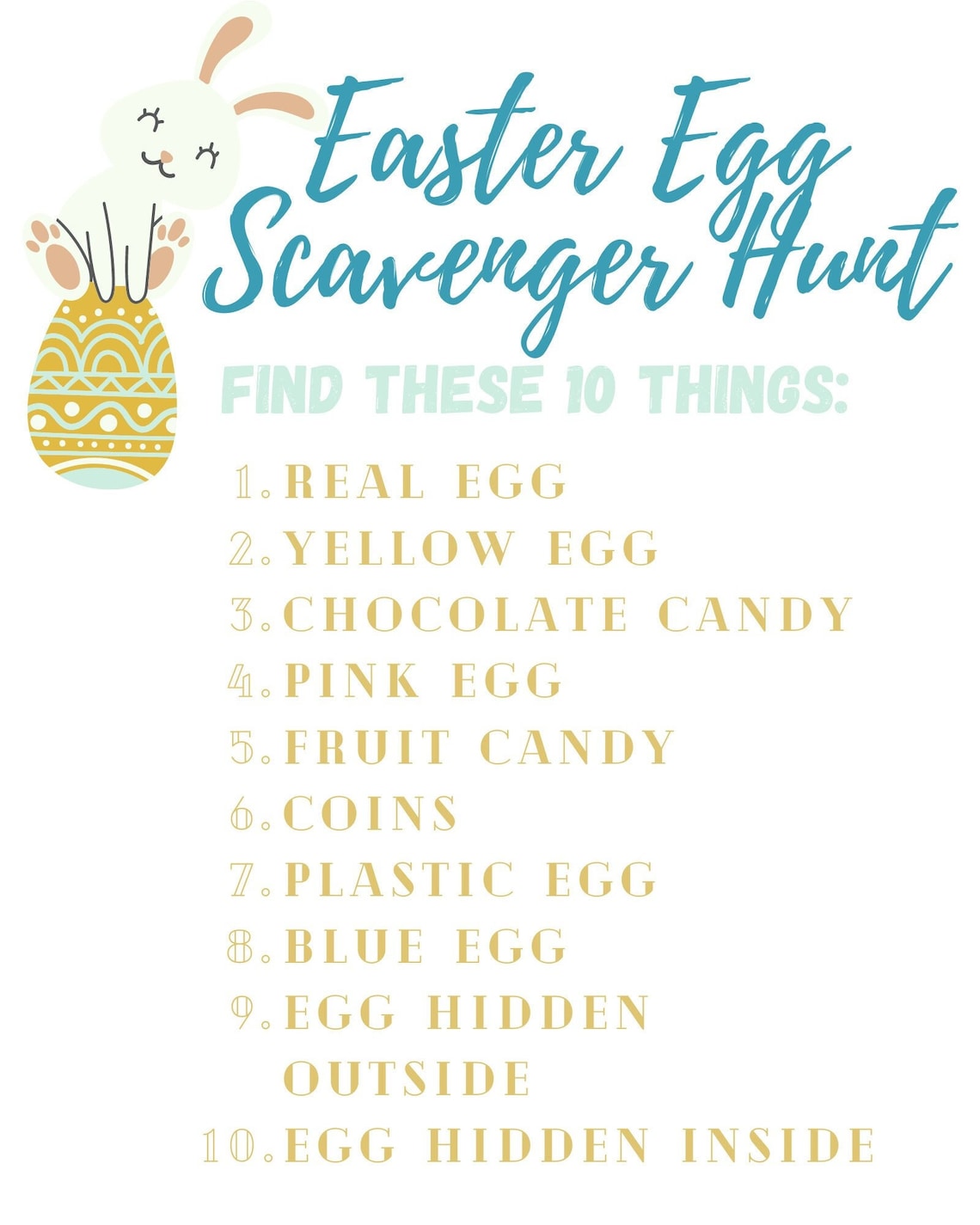 Easter Egg Scavenger Hunt - Etsy