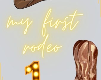 My First Rodeo Birthday Theme Printable Pink - Etsy