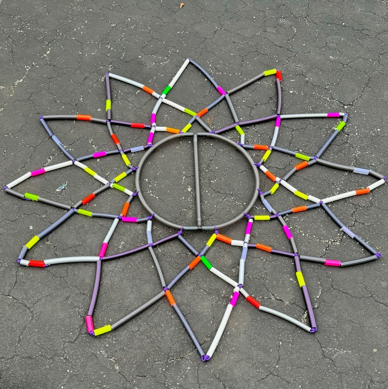 UV Reactive Sun Wheel With White and Neon Rainbow Beading - Etsy