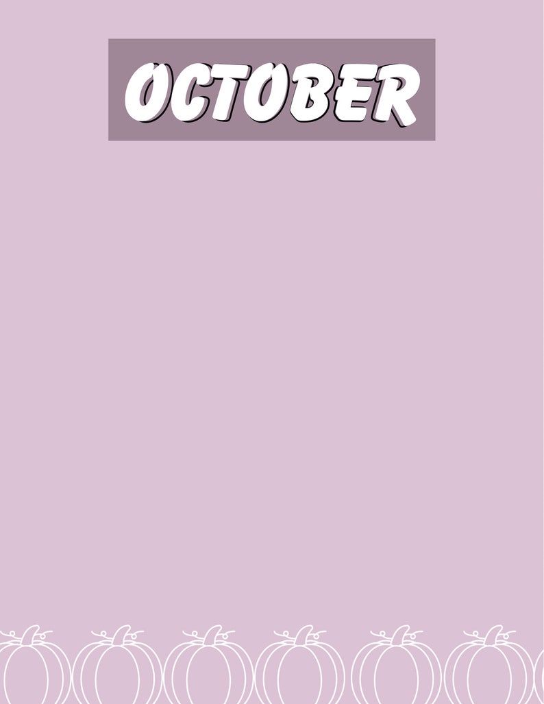 Pink October Open Journal Template - Etsy