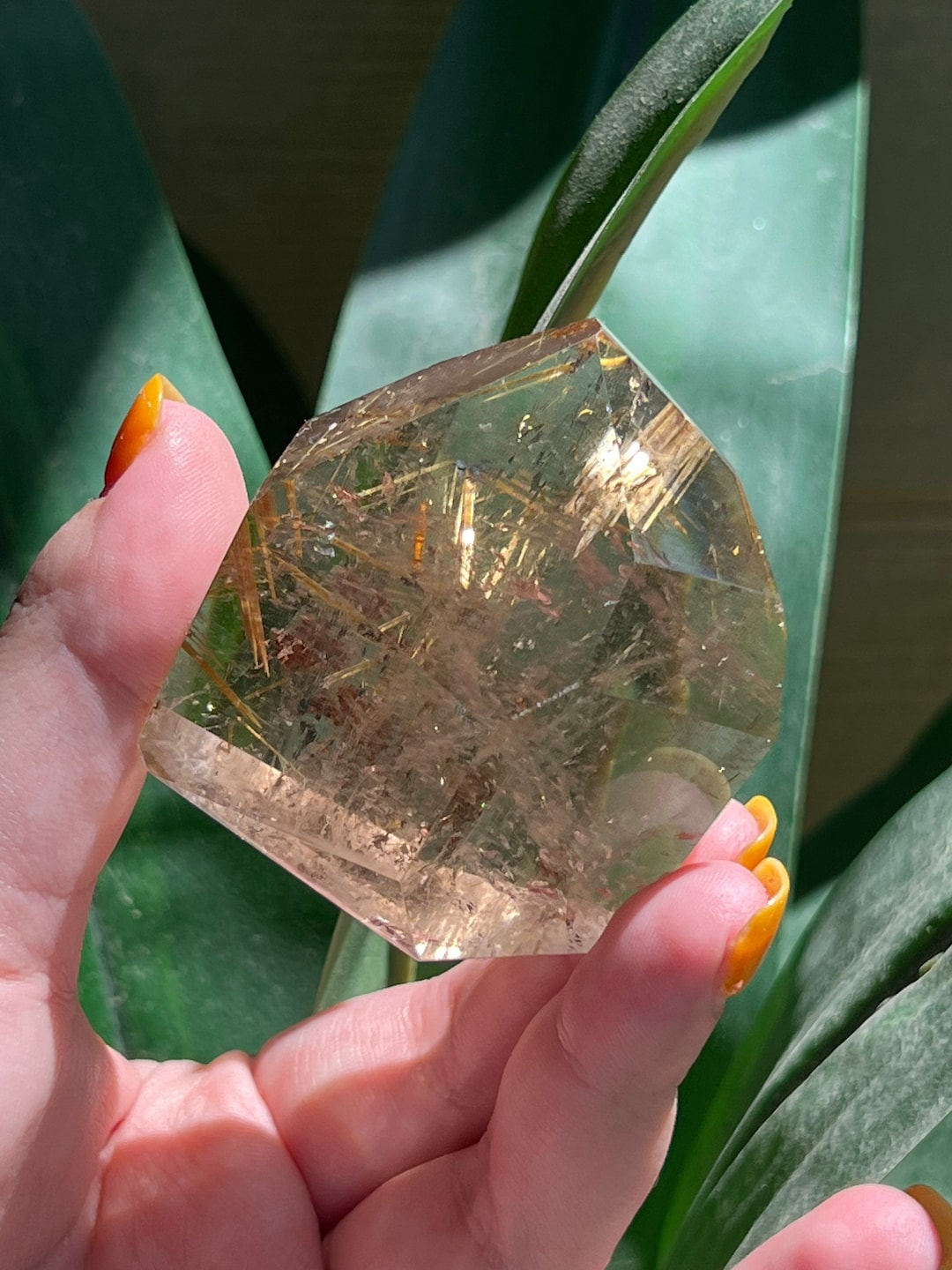 Golden Rutilated Quartz Free Form // Quartz With Golden Rutile ...