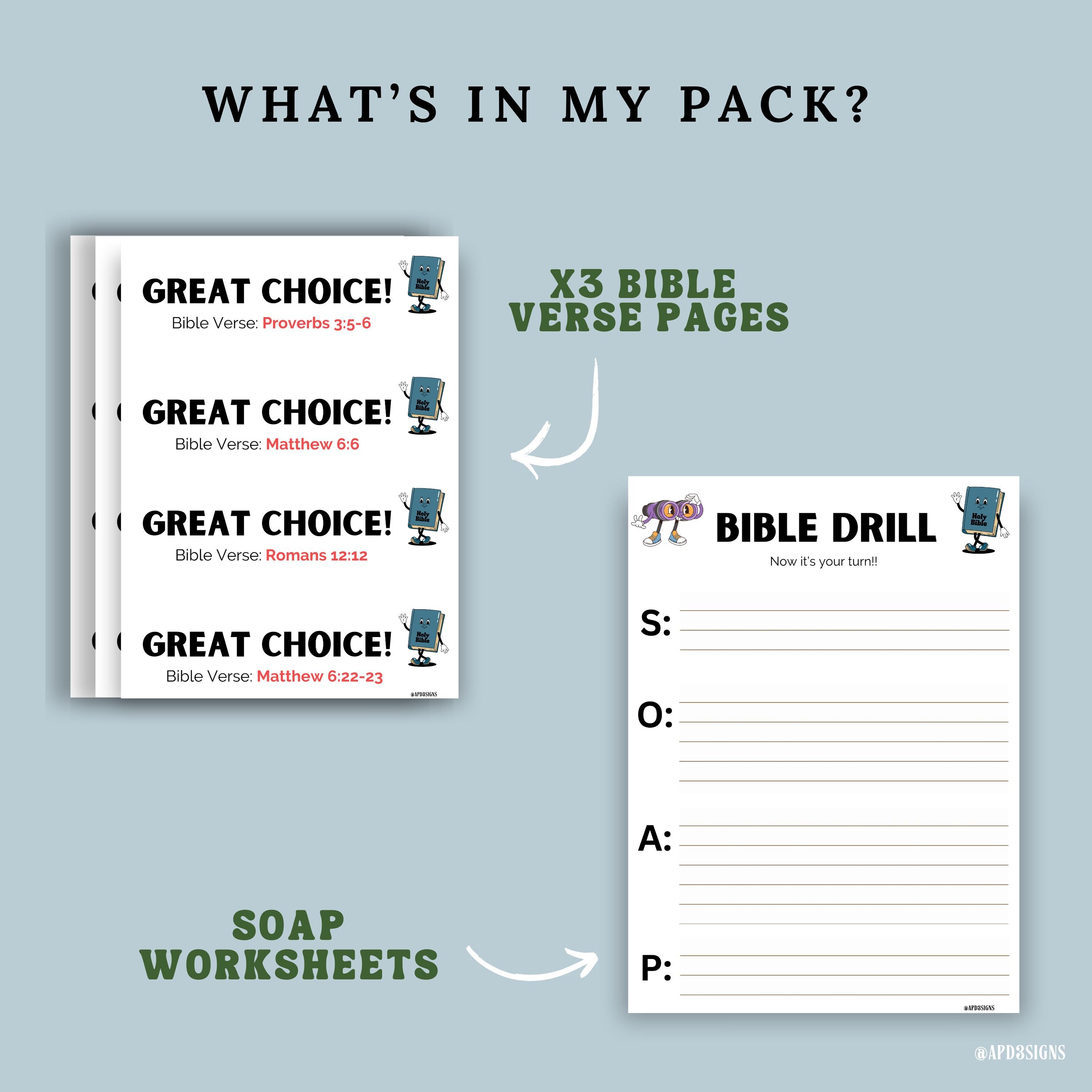 SOAP: Kids Activity Sheets - Etsy