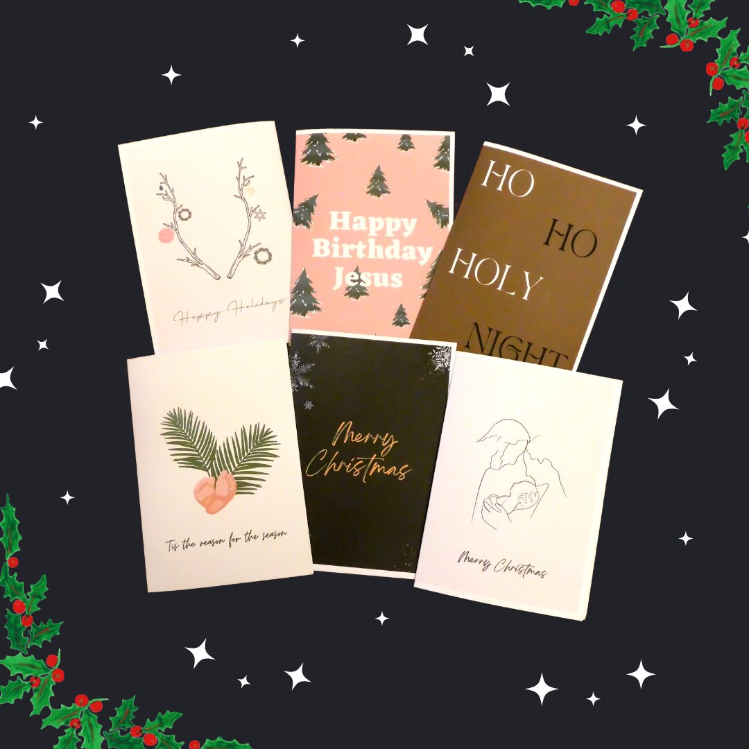 Christmas Cards Bundle // Set of 6 - Etsy