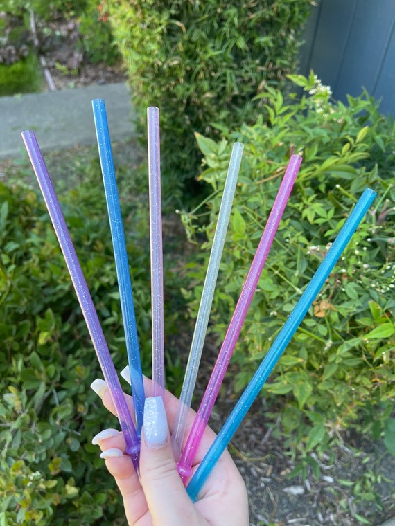 Glitter Straws Cute Straws Straws Reusable Straws Glitter | Etsy