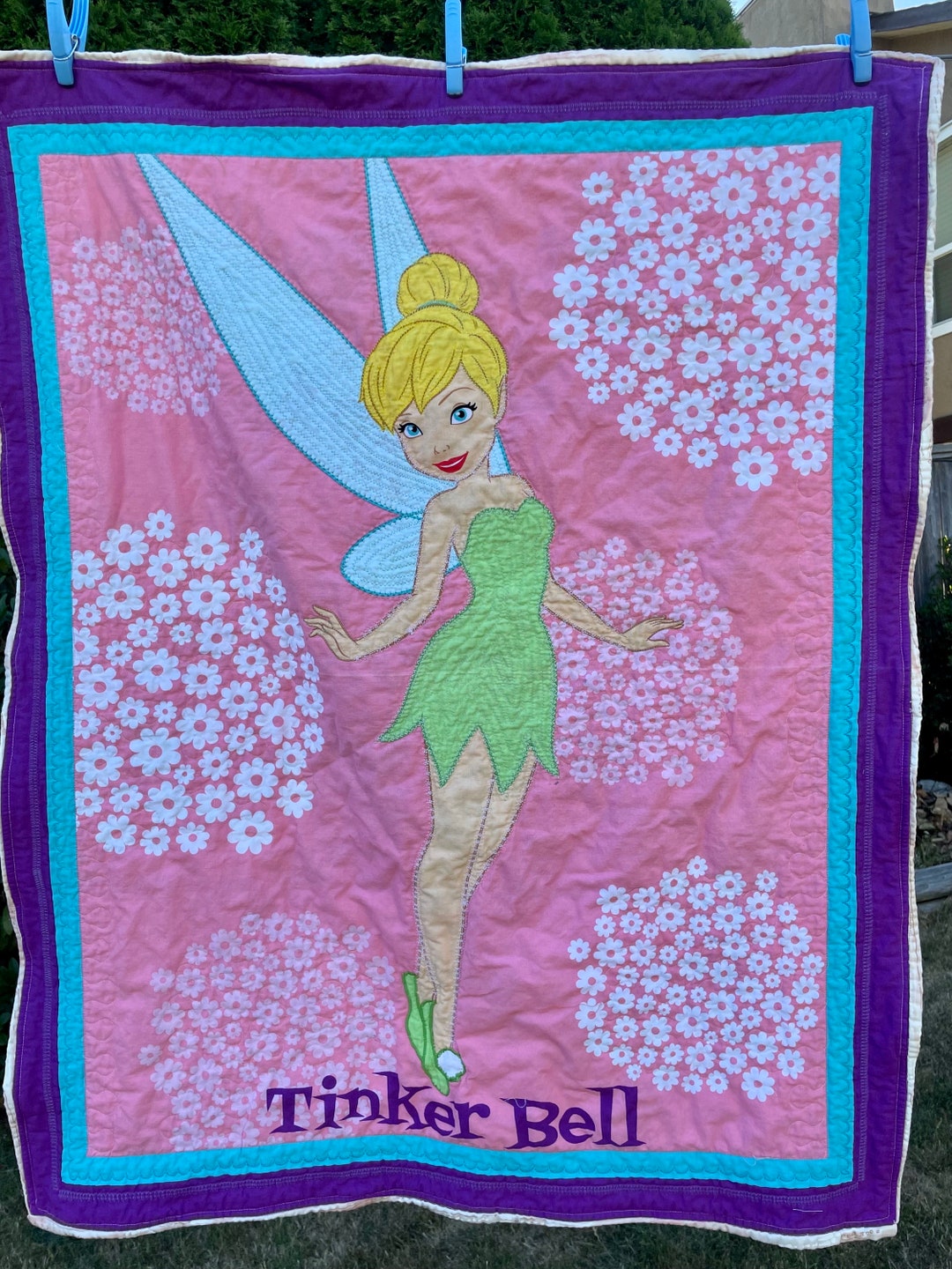 Tinkerbell Quilt Panel Baby Quilt Wall Hanging - Etsy