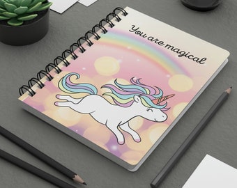 Unicorn Notebook Personalised Note Book Pad, A5 Girls Childrens Childs ...