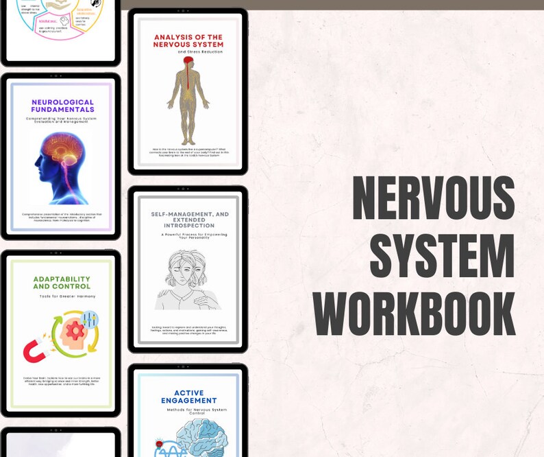 Nervous System Regulation Workbook & Worksheet Bundle, Polyvagal Theory ...