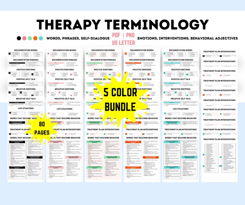 Therapy Bundle for Therapy Intervention, Goals & Objectives, Treatment ...