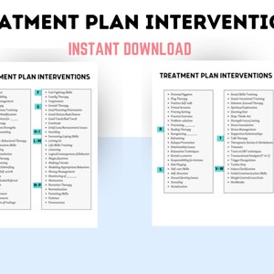 Therapy Goals & Objectives, Therapist Tool for Goal Setting, Treatment ...