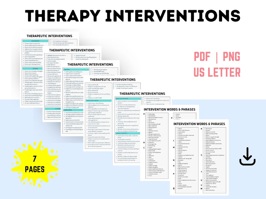 Therapeutic Interventions, Therapy Intervention List, Clinical Therapy ... Therapeutic Interventions, Therapy Intervention List, Clinical Therapy ...