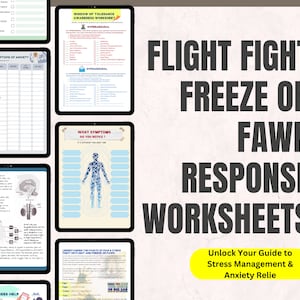 Emotional Regulation Fight or Flight Response Therapy Worksheets ...