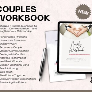 Couples Therapy Workbook, Worksheets for Marriage Counseling Therapy ...