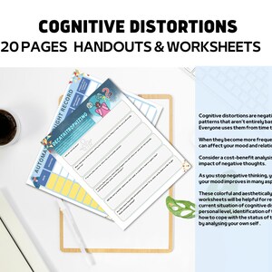 Cognitive Distortions Therapy Worksheets, Challenge Unhelpful Thinking ...