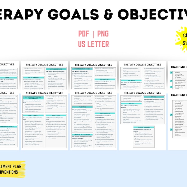 Treatment Goals and Interventions - Etsy