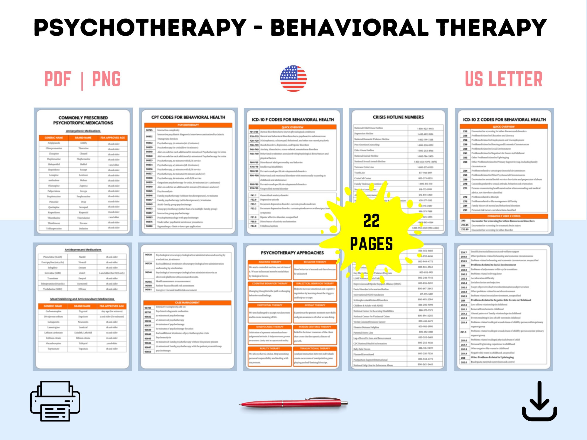 CHEAT SHEET BUNDLE, Therapist Documentation Tools, Psychotherapy ...