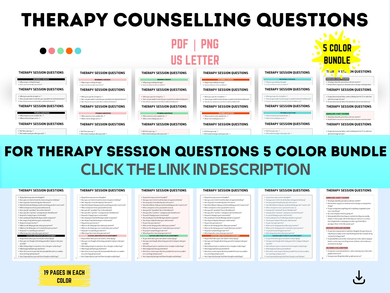 Therapy Terminology Bundle, Phrases, Emotions, Interventions (PDF) - Etsy