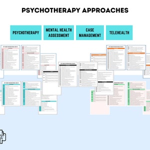 Psychotherapy Notes, Therapist Cheat Sheets, CPT Codes, Icd-10,mental ...