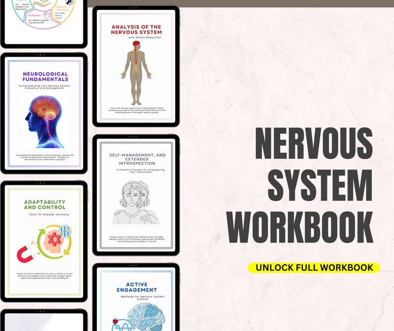 Nervous System Regulation Workbook & Worksheet Bundle, Polyvagal Theory ...