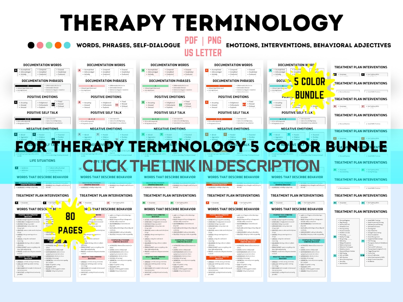 Therapeutic Intervention Words & Phrases for Clinical Report Writing ...