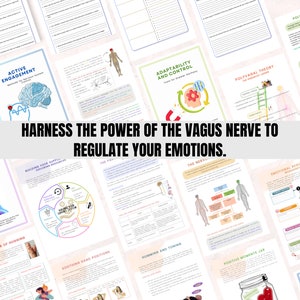 Nervous System Regulation Workbook & Worksheet Bundle, Polyvagal Theory ...