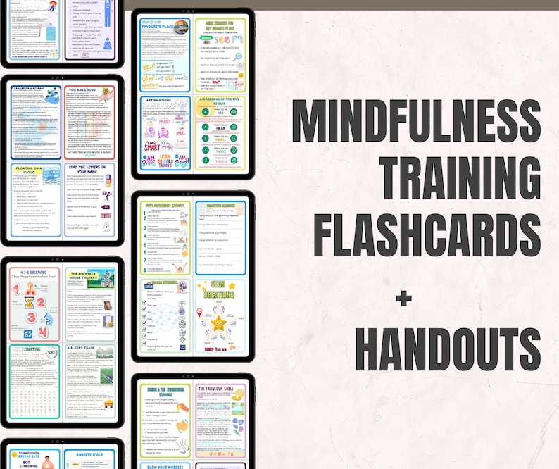 Mindfulness Cards for Mental Health, Therapy Office Decor, Therapy ...