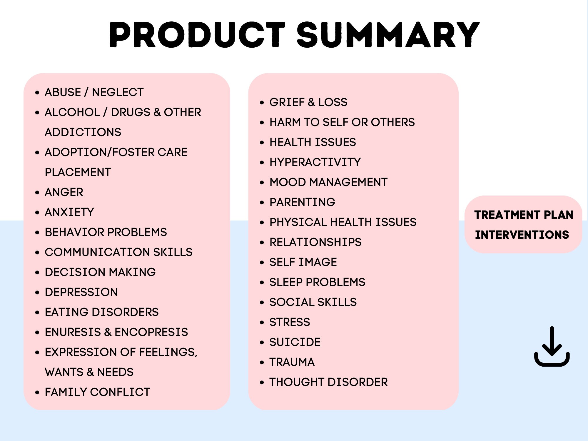 Therapy Goals and Objectives, Clinical Therapy Notes, Therapist Cheat ...