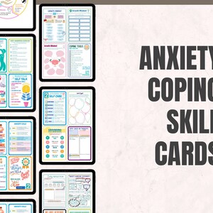 Anxiety Coping Skills Flash Cards, Therapy Tools (PDF, JPEG) - Etsy