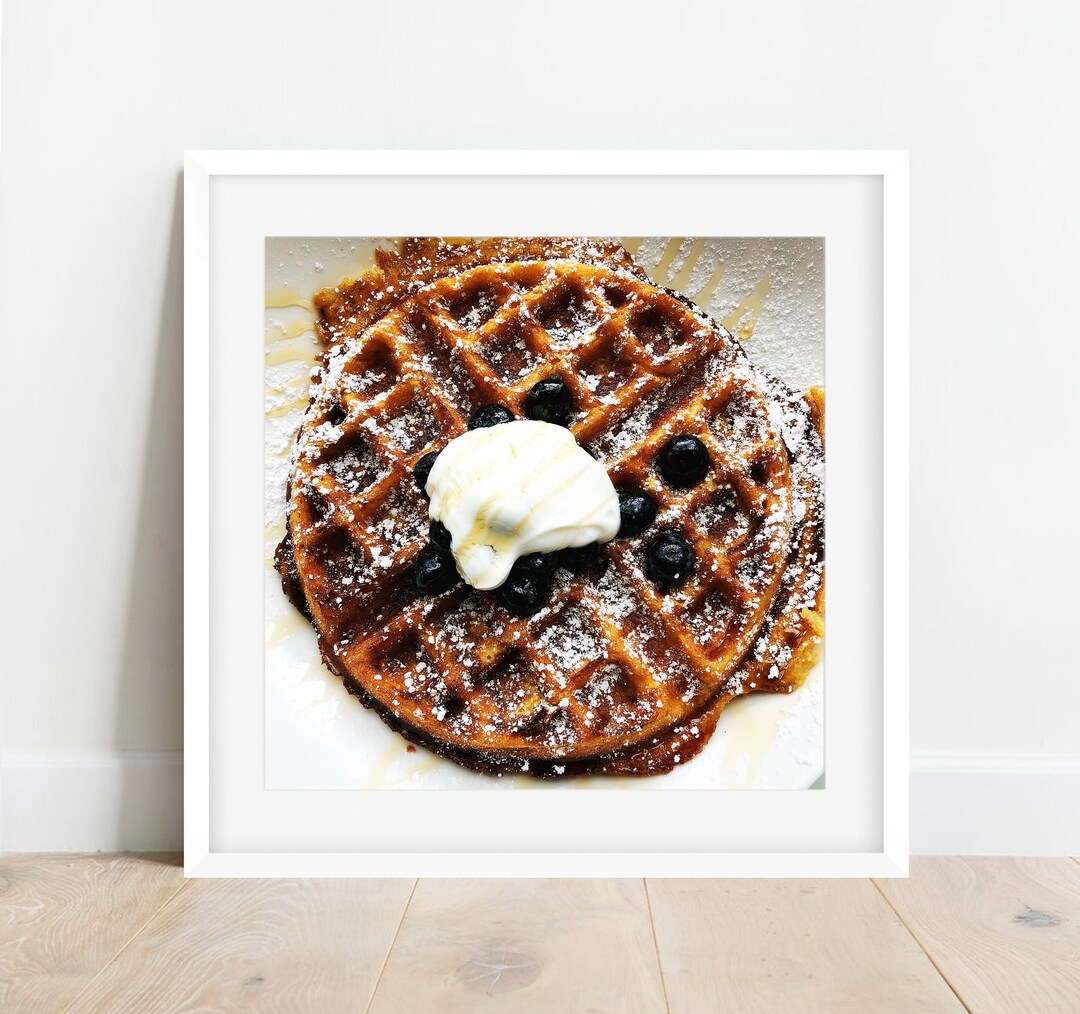 Waffle for Breakfast Print, Waffle Digital Download, Food Photography ...