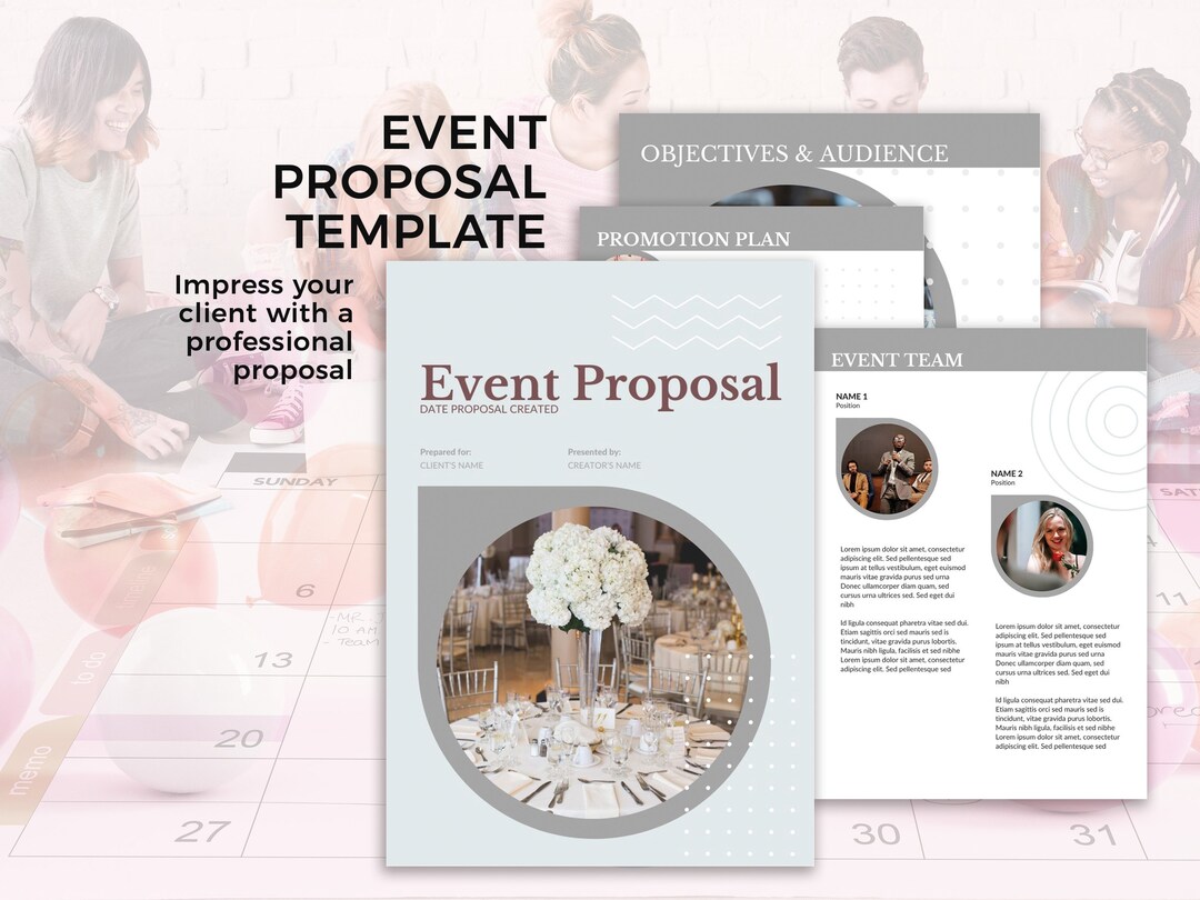 Event Planner Proposal Corporate Event Canva Template Impress Client ...