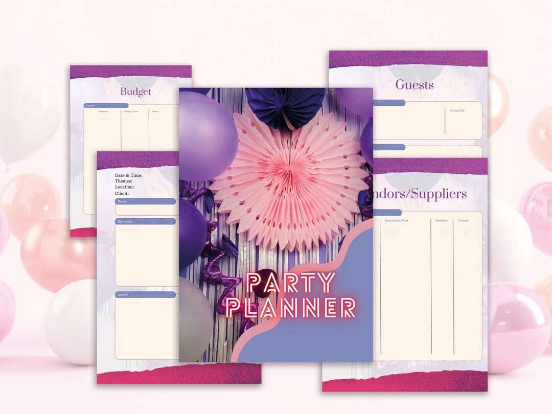 Party Event Planner Event Canva Template, Impress Client Professional ...