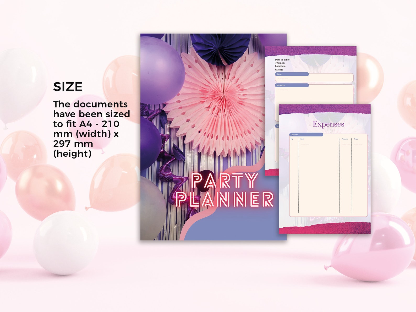 Party Event Planner Event Canva Template, Impress Client Professional ...