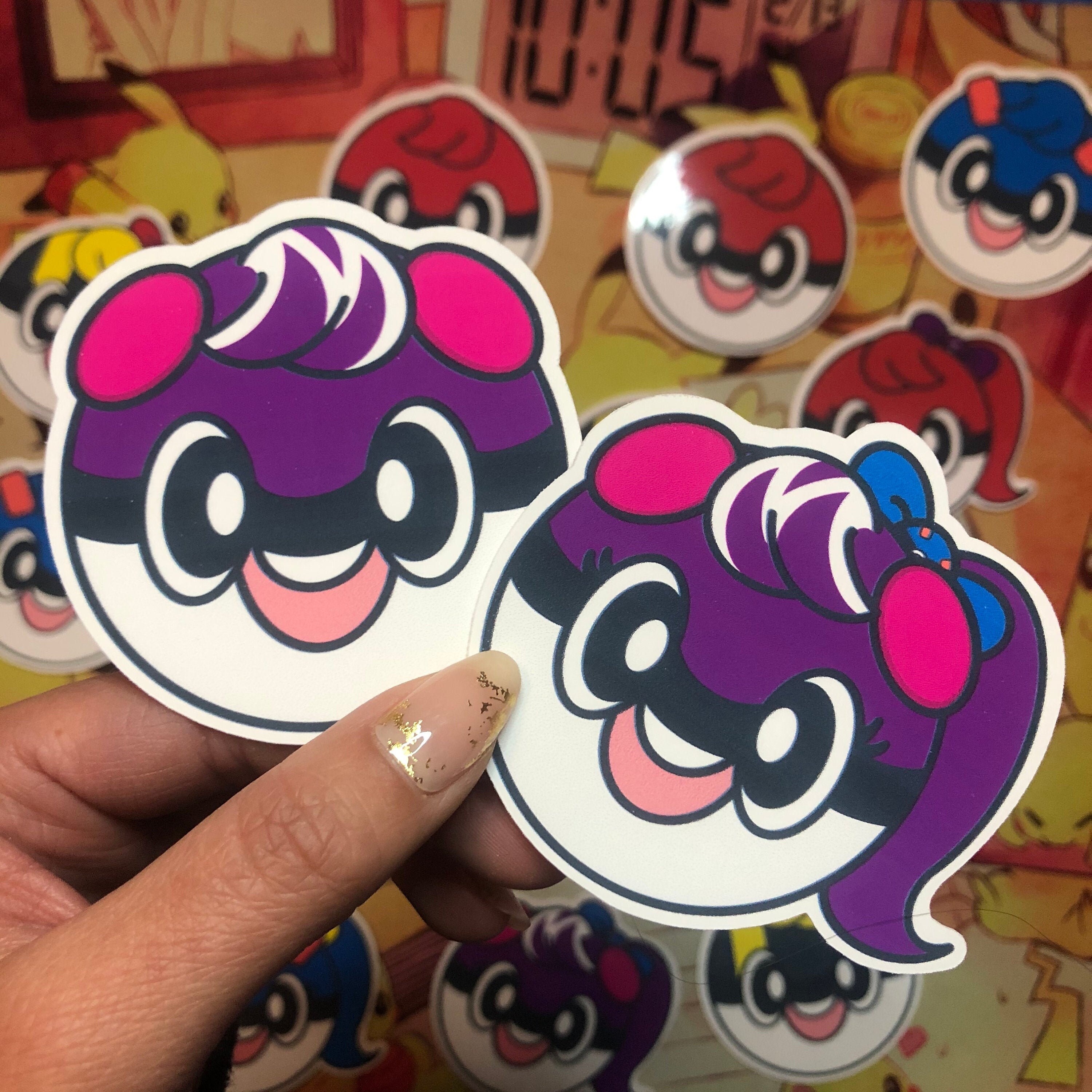 Pokemon Ball Guy & Ball Gal master Ball, Pokemon Sticker - Etsy