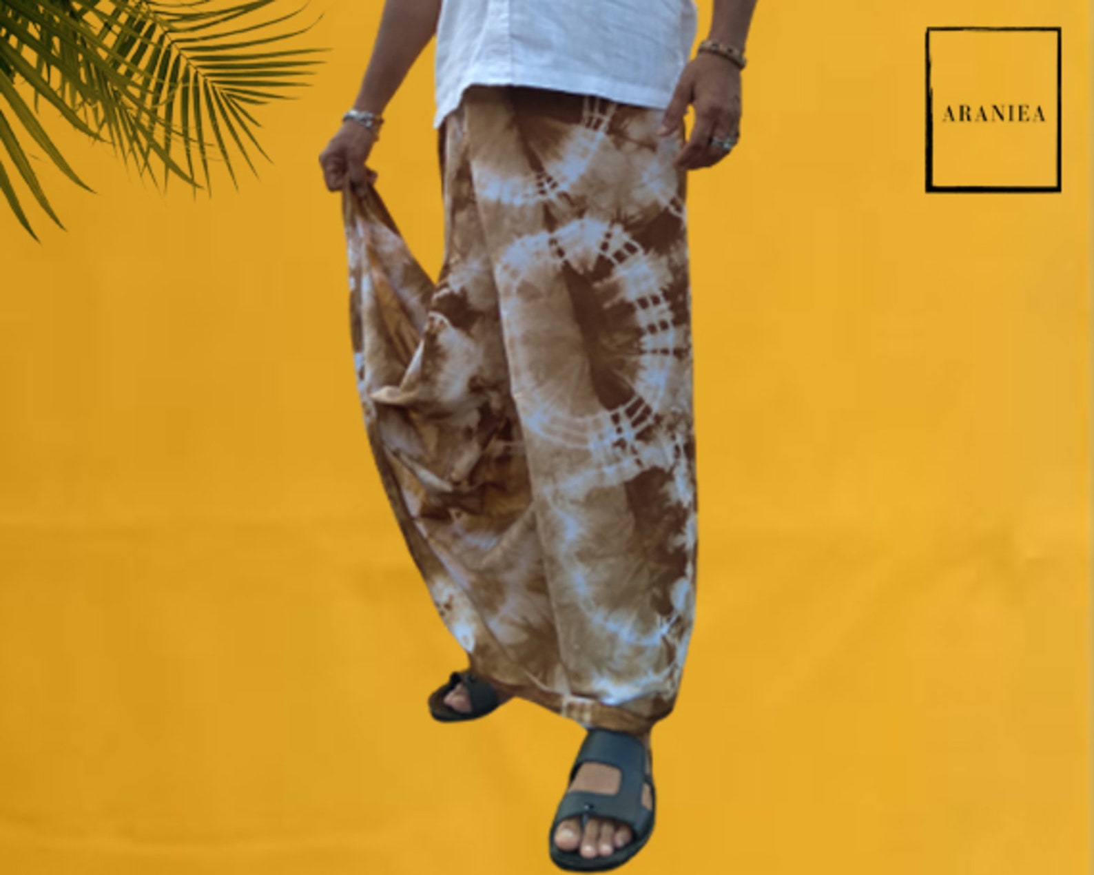 Batik Cotton Sarong, Unisex Sarong, Handmade Brown Sarong, Men Sarong ...