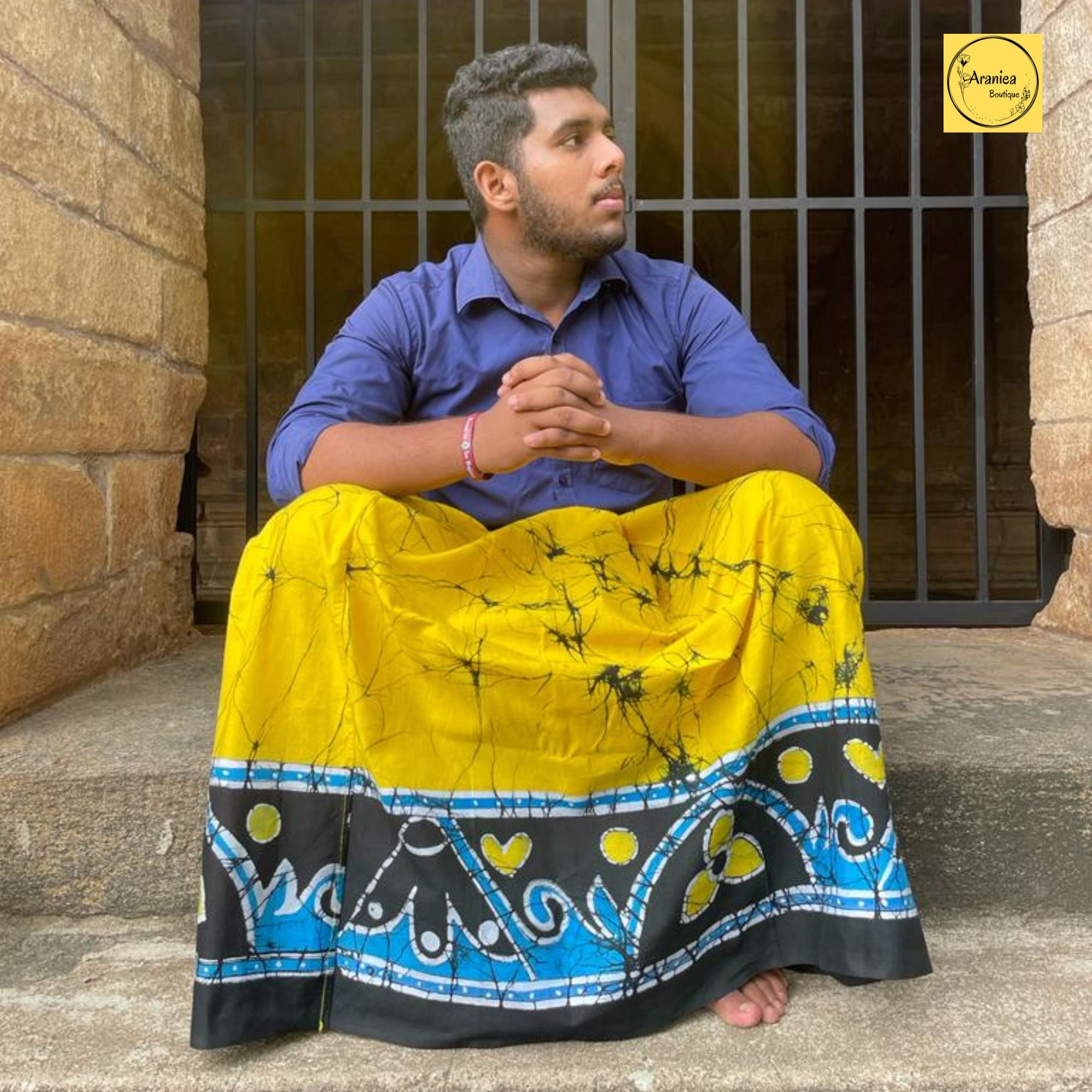 Mens Sarong Wrap, Sri Lankan Batik Sarong, Stylish Beach Longyi, Comfy ...