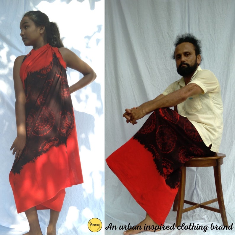 Batik Sarong, Lungi, Unisex Sarong, Malong, Red Sarong, Sarong Beach ...