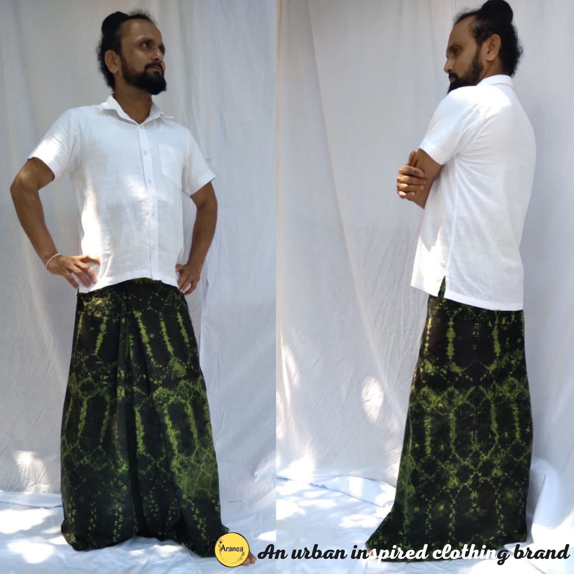 Sarong Dark Green, Longyi, Lungi, Malong, Unisex Sarong, Handmade ...