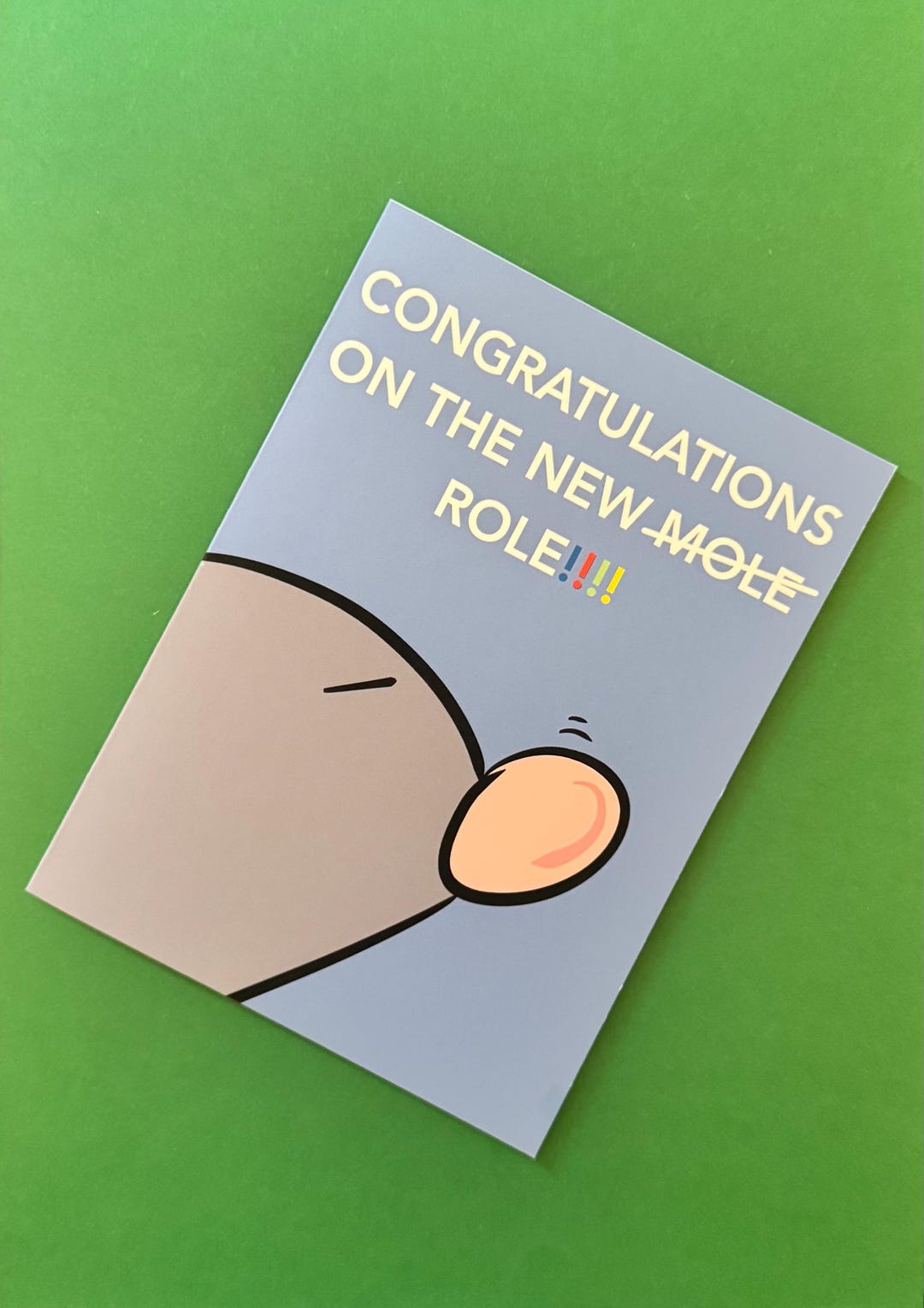 Congratulations Card Tagline: Congratulations on the New Mole Role - Etsy