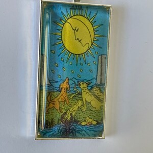 Rider Waite, the Moon Tarot Card Pendant - Etsy