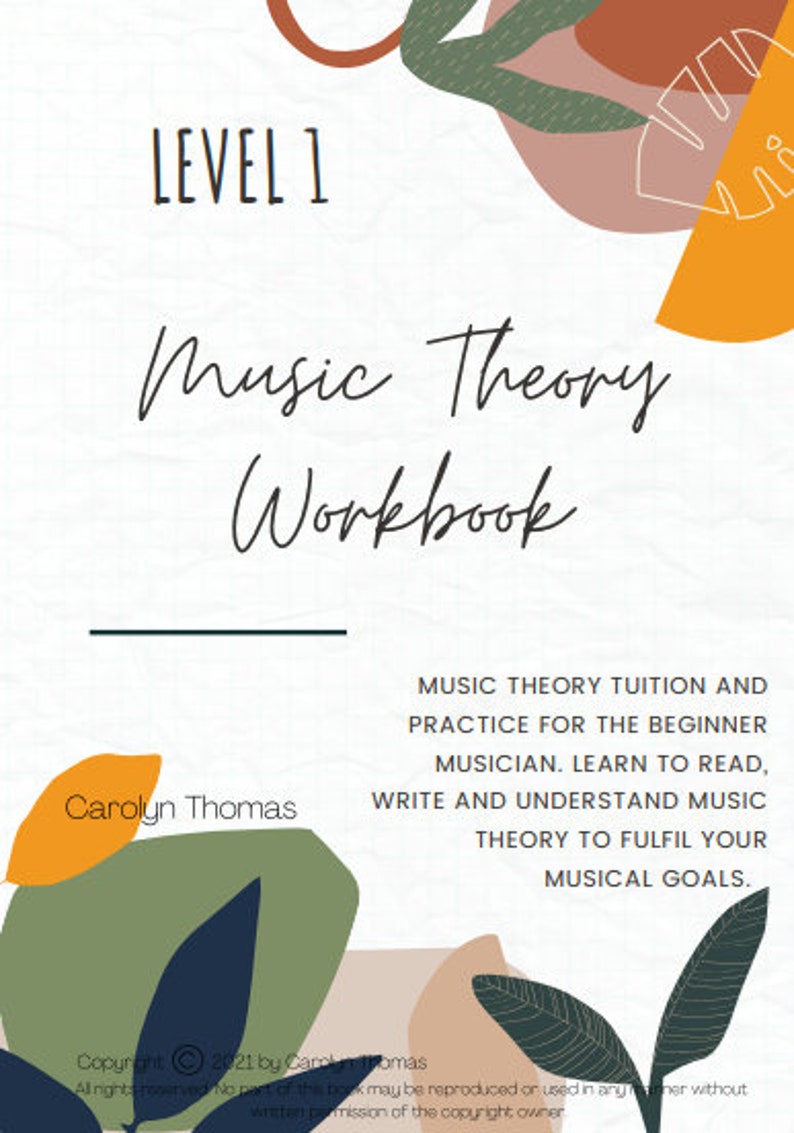 Music Theory Workbook Level 1 - Etsy