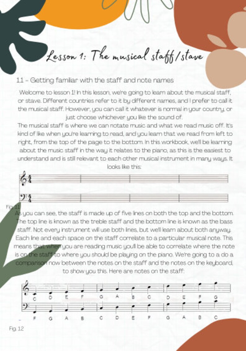 Music Theory Workbook Level 1 - Etsy