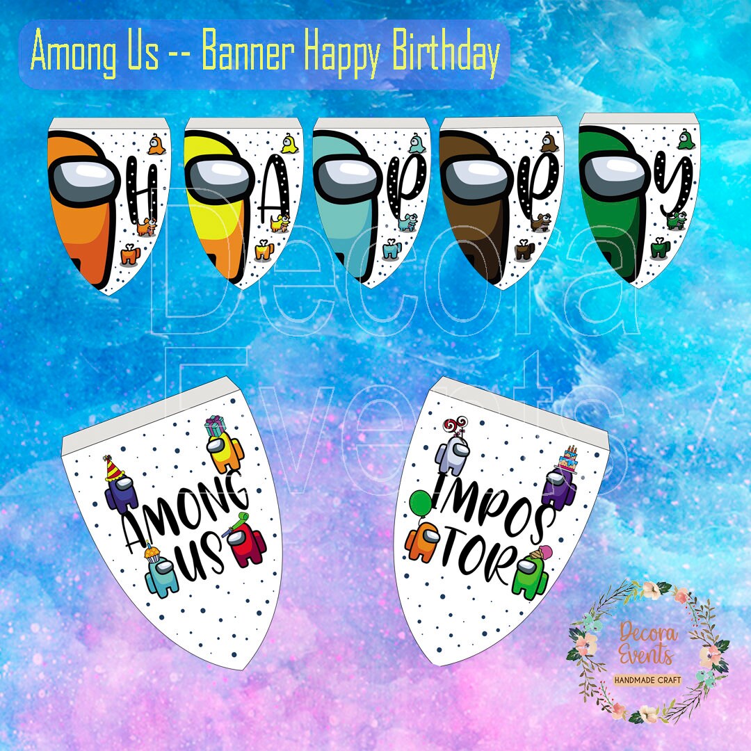 Among Us - Digital - EDITABLE Download - Kit Party Decor - - Etsy