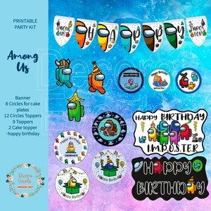 Among Us - Digital - EDITABLE Download - Kit Party Decor - - Etsy