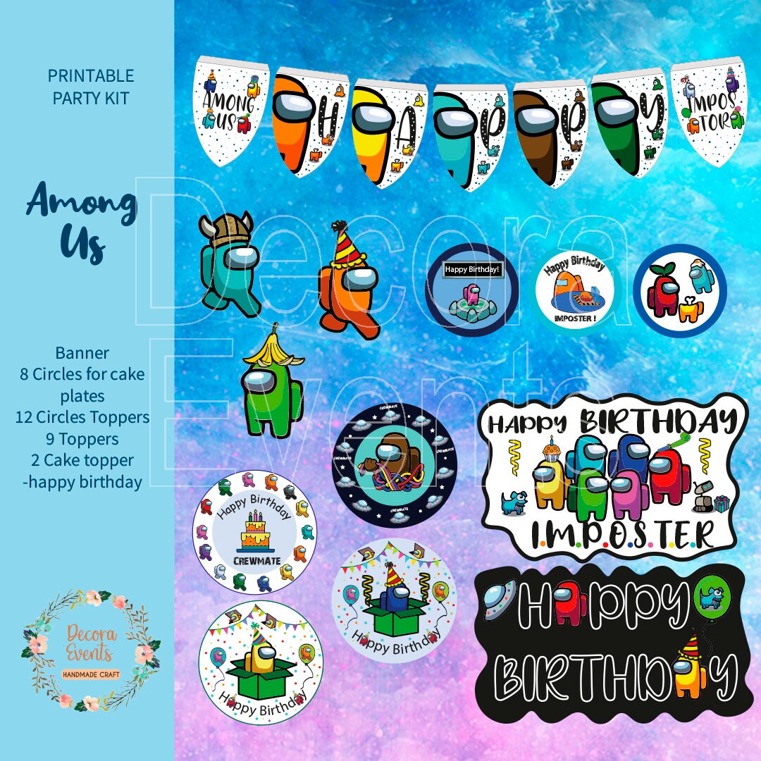 Among Us - Digital - EDITABLE Download - Kit Party Decor - - Etsy