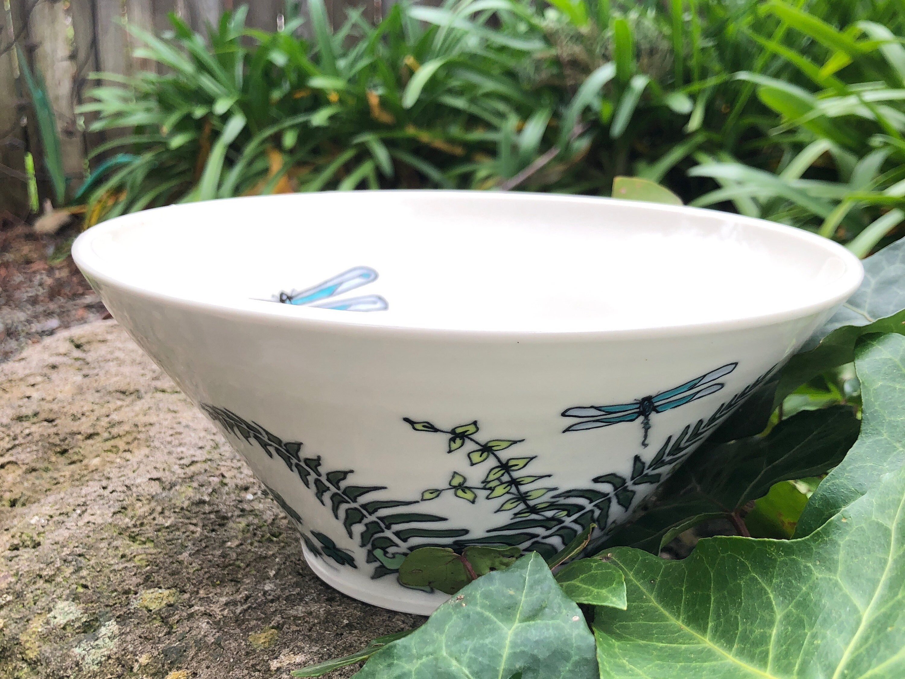 Woodland Bowl With Dragonfly - Etsy