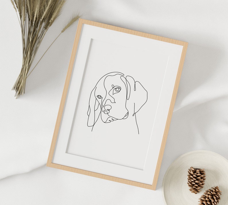 Custom Pet Portrait Line Drawing Custom Illustration Line | Etsy