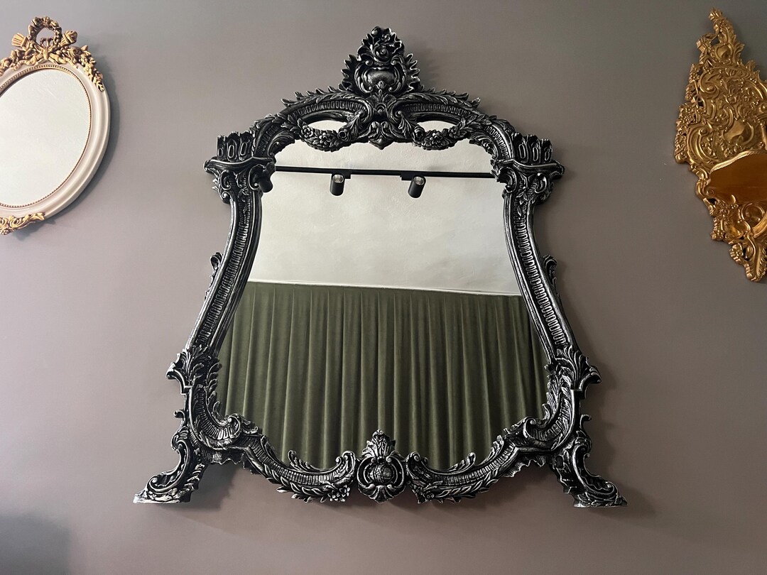 Hand-carved Ornate Wall Mirror | Gold Leaf Solid Wood Frame - Etsy