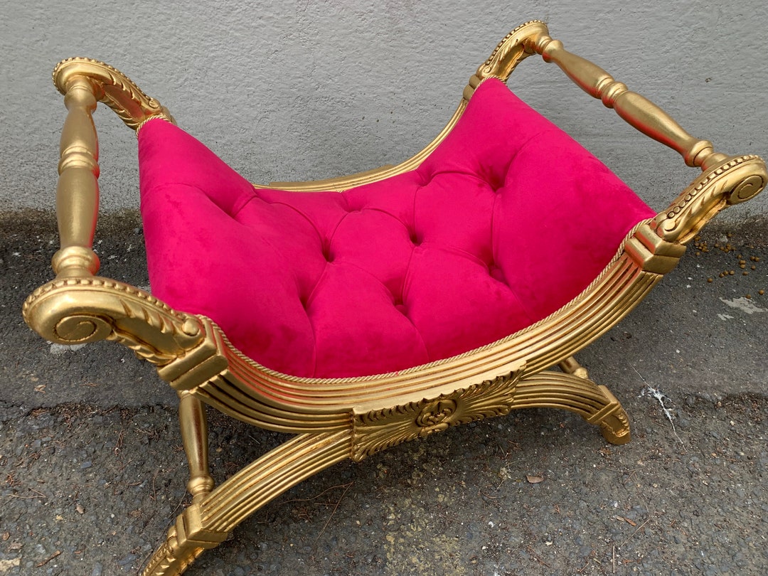 Gold Gilded French Bench , Rococo Style Bench , Elegant Bench | French ...
