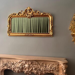 Gilded Vintage Mirror, Handcrafted Gold Leaf Solid Wood Frame - Etsy
