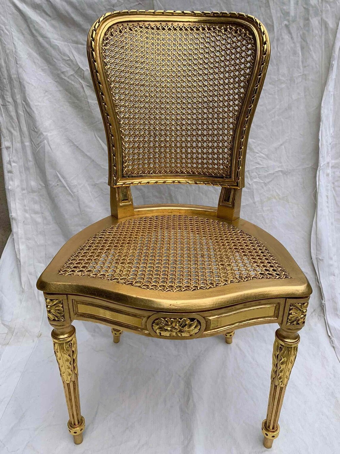Golden Gilded Rococo Antique Style Vintage Chair - Etsy